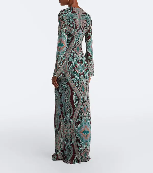Veronica Beard Daciana Printed Silk Georgette Maxi Dress