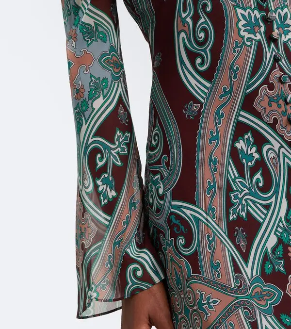 Veronica Beard Daciana Printed Silk Georgette Maxi Dress