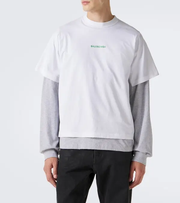 Balenciaga Layered Cotton Jersey T-shirt