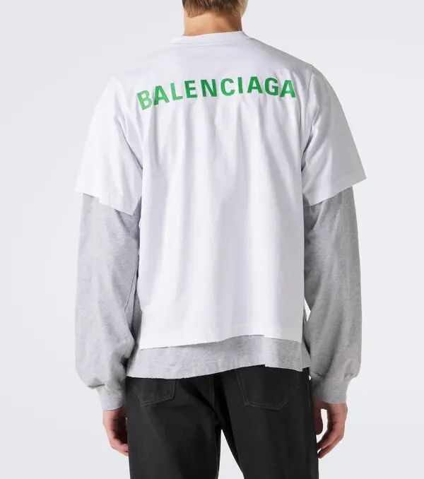 Balenciaga Layered Cotton Jersey T-shirt