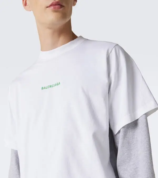 Balenciaga Layered Cotton Jersey T-shirt