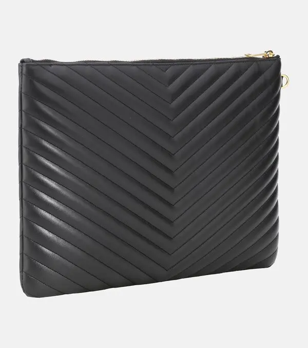 Saint Laurent Cassandre Matelassé Leather Clutch