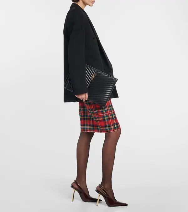 Saint Laurent Cassandre Matelassé Leather Clutch