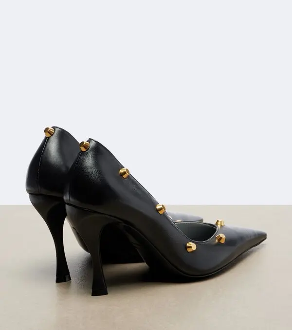 Balenciaga Midnight City Studded Leather Pumps