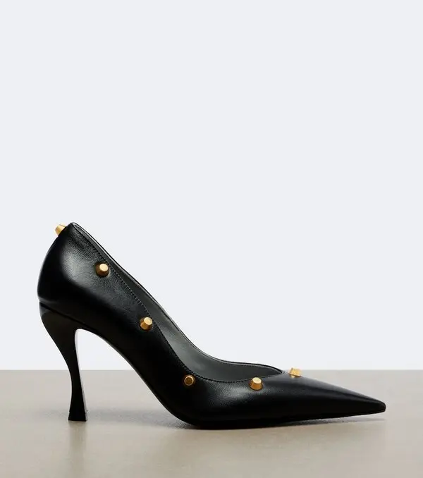 Balenciaga Midnight City Studded Leather Pumps