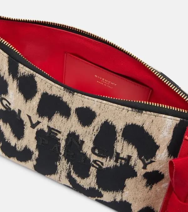 Givenchy Logo Leopard-print Pouch