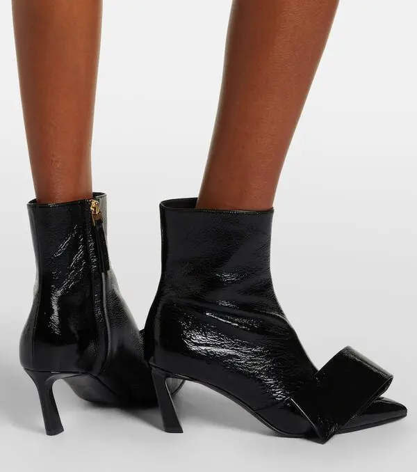 Givenchy Twisted Ribbon Leather Ankle Boots