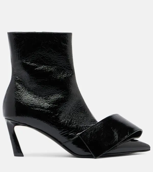 Givenchy Twisted Ribbon Leather Ankle Boots