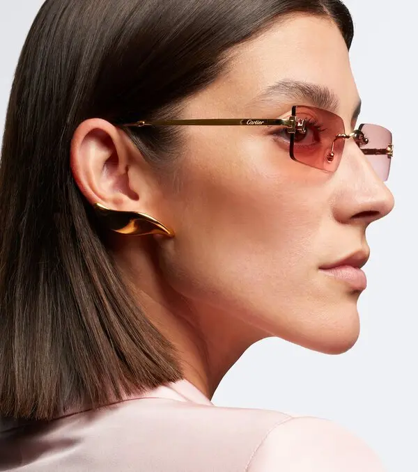 Cartier C De Rectangular Sunglasses