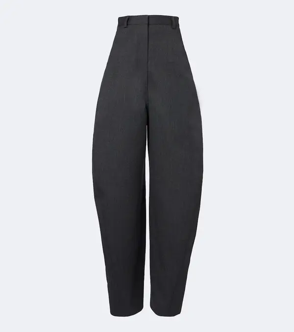 Balenciaga Wool Barrel-leg Pants