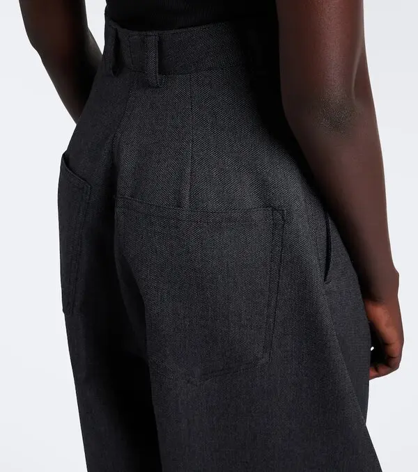 Balenciaga Wool Barrel-leg Pants