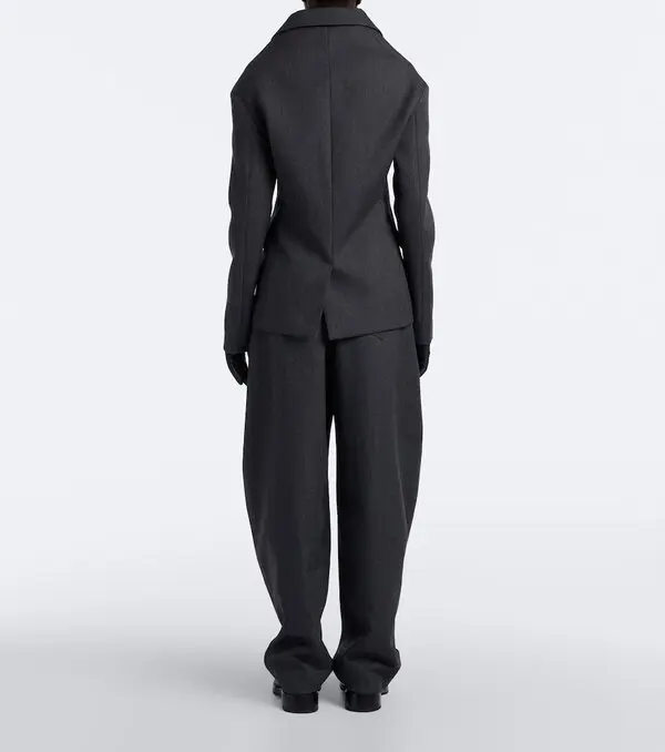 Balenciaga Wool Barrel-leg Pants