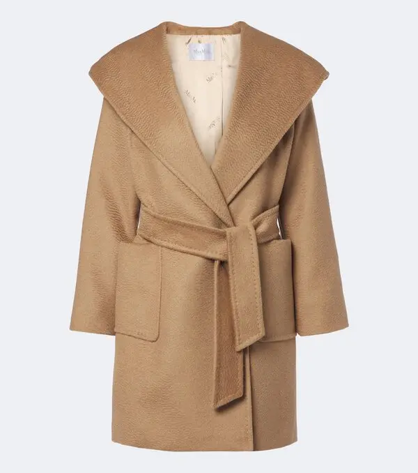 Max Mara Camel Hair Wrap Coat