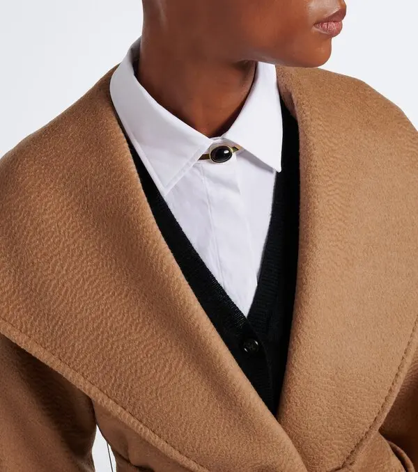 Max Mara Camel Hair Wrap Coat