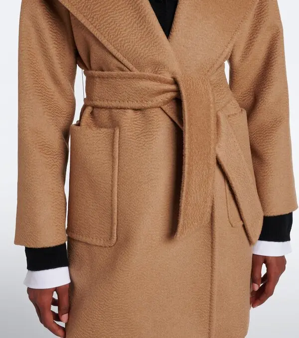 Max Mara Camel Hair Wrap Coat