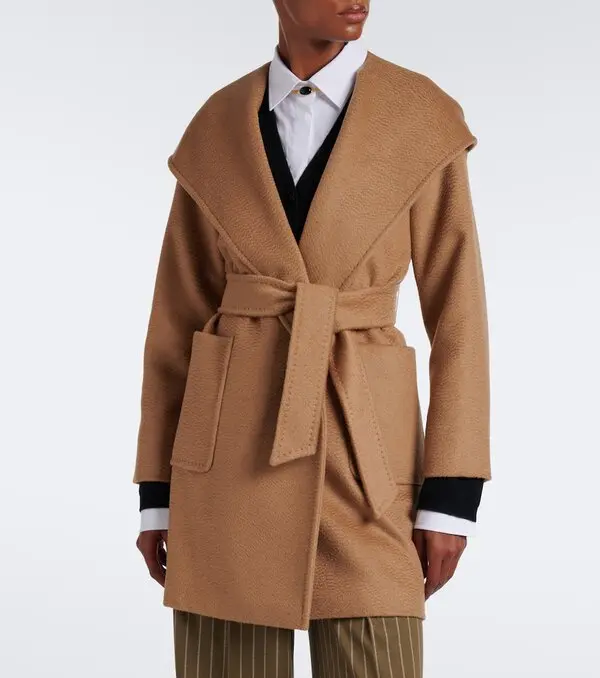 Max Mara Camel Hair Wrap Coat