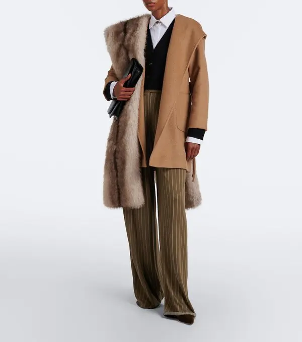 Max Mara Camel Hair Wrap Coat