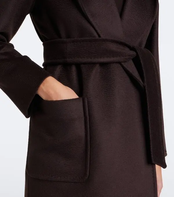 Max Mara Camel Hair Wrap Coat - Brown