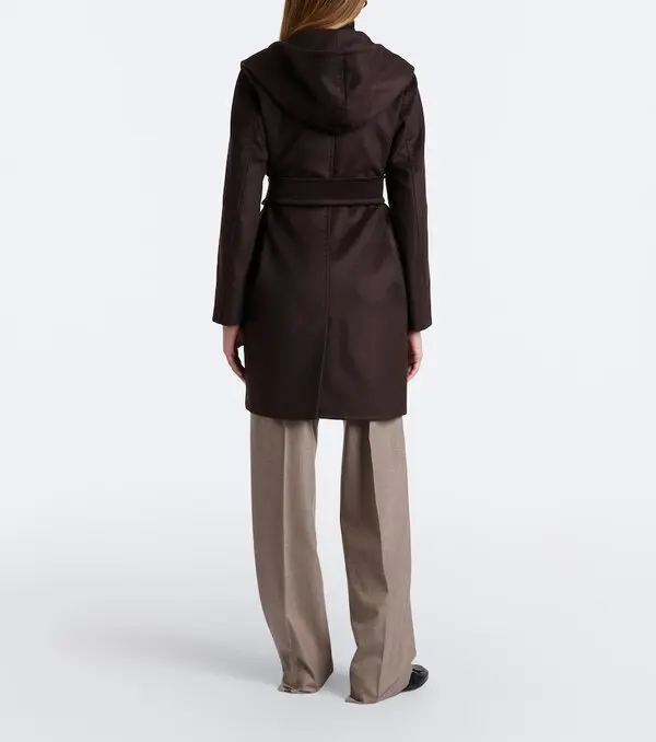 Max Mara Camel Hair Wrap Coat - Brown