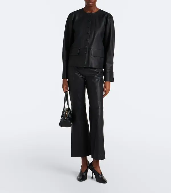 Proenza Schouler White Label Isadora Leather Flared Pants