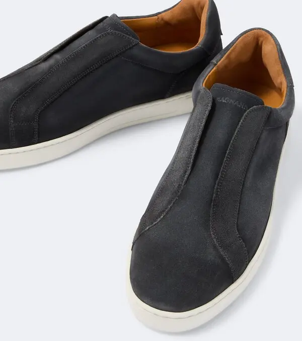 Magnanni Kona Slip Suede Sneakers - Blue
