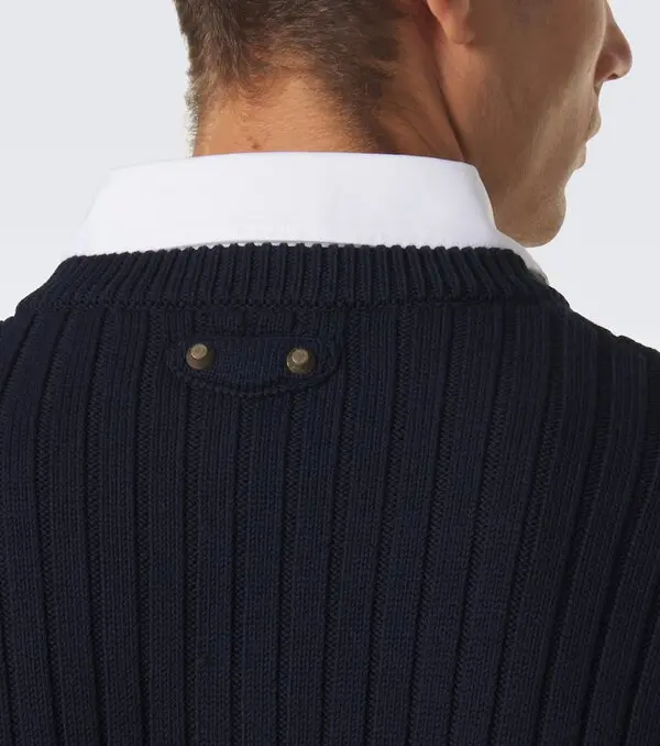Balenciaga Layered Ribbed-knit Cotton Sweater