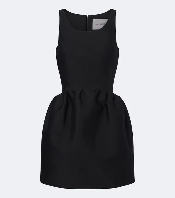 Balenciaga Wool And Silk-blend Minidress