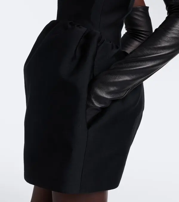 Balenciaga Wool And Silk-blend Minidress
