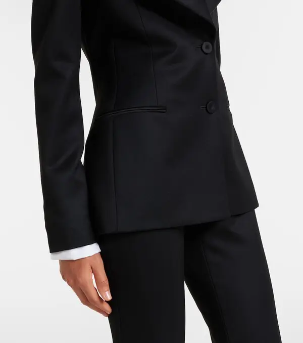 Alexander McQueen Satin-trimmed Wool Blazer