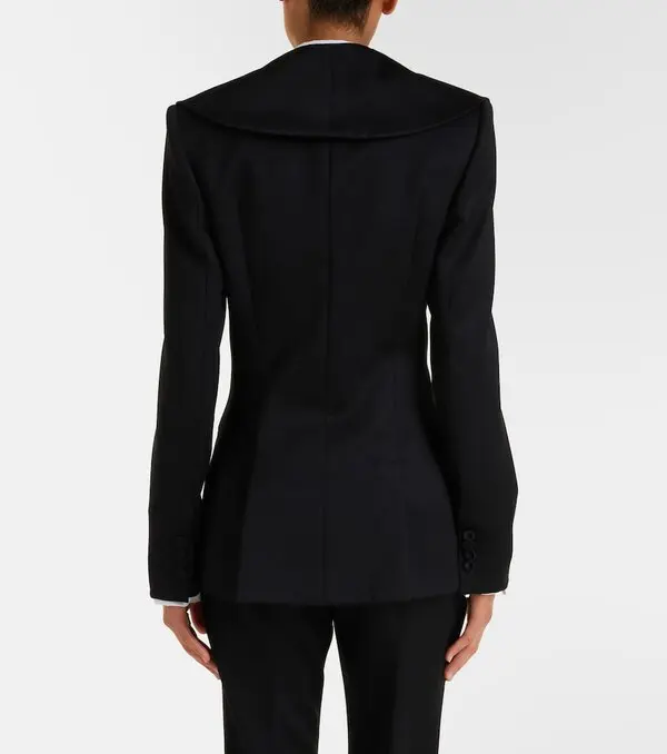 Alexander McQueen Satin-trimmed Wool Blazer