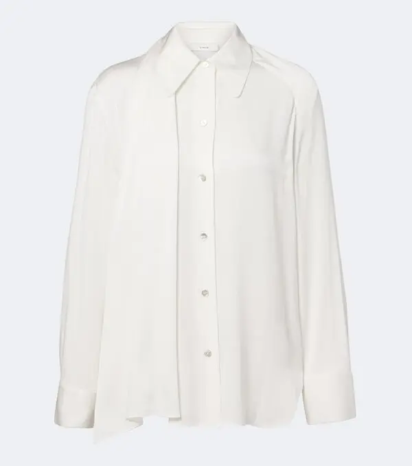 Vince Draped Silk-blend Satin Blouse