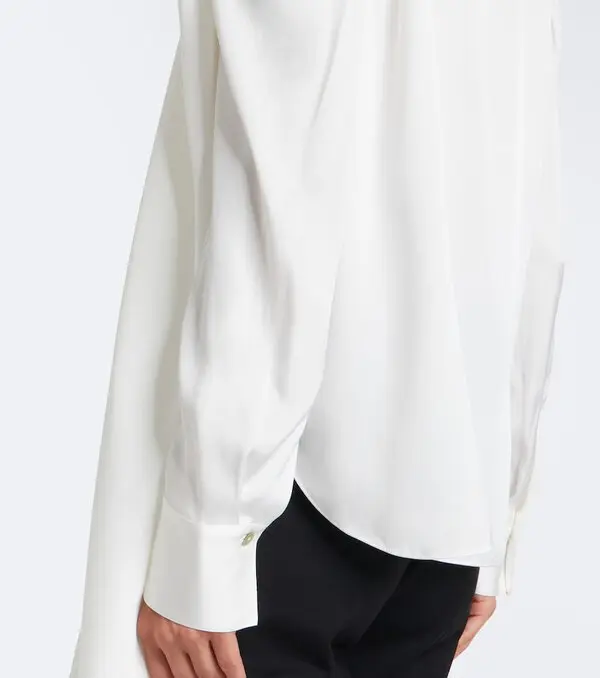 Vince Draped Silk-blend Satin Blouse