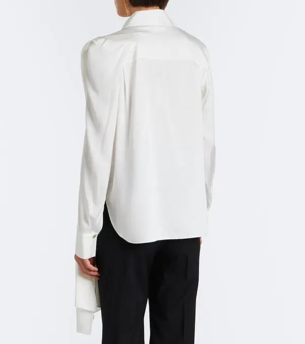 Vince Draped Silk-blend Satin Blouse
