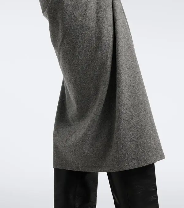 MARANT ETOILE Jeldia Draped Flannel Midi Skirt