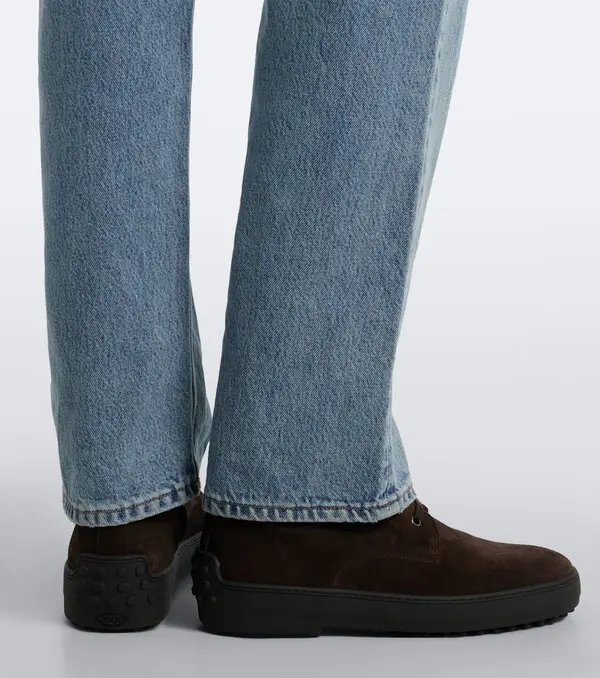 TOD'S Gommino Suede Mid-calf Boots