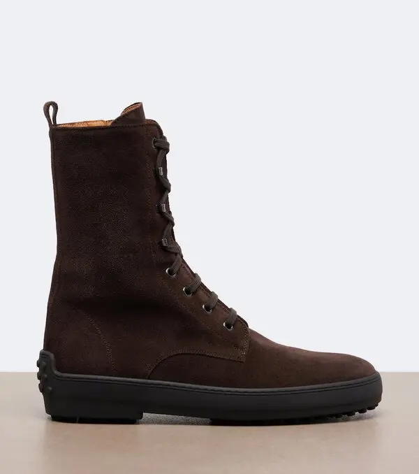 TOD'S Gommino Suede Mid-calf Boots
