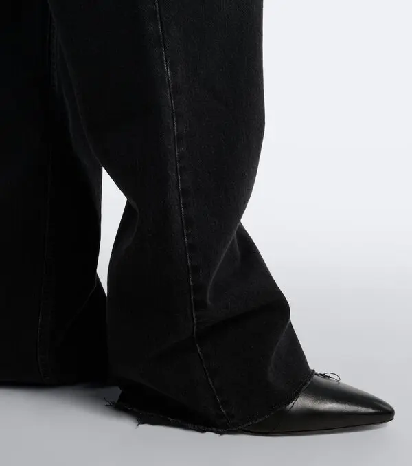 MAISON MARGIELA Leather Wedge Mules