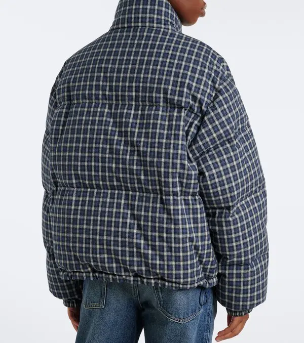 Miu Miu Reversible Checked Cotton Flannel Down Jacket