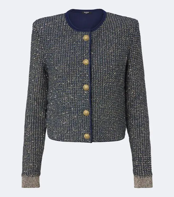 Balmain Sequined Tweed Jacket