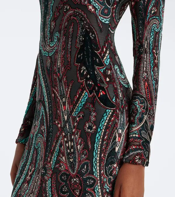 Etro Paisley Embroidered Gown