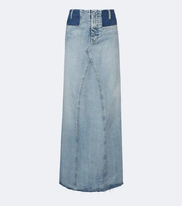 MAISON MARGIELA Paneled Denim Maxi Skirt