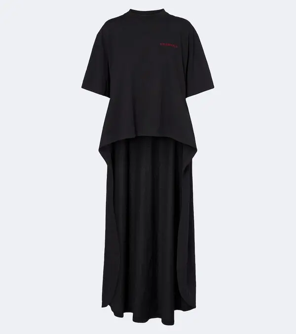 Balenciaga Asymmetric Cotton Jersey T-shirt