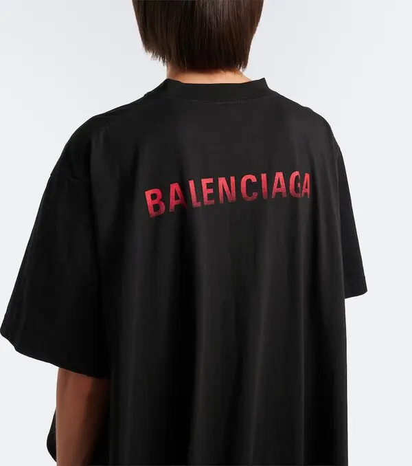 Balenciaga Asymmetric Cotton Jersey T-shirt