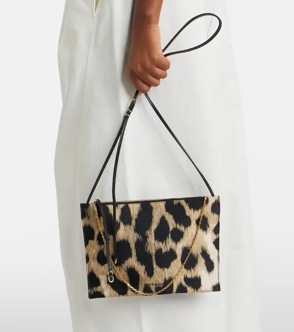 Givenchy Voyou Leopard-print Canvas Pouch
