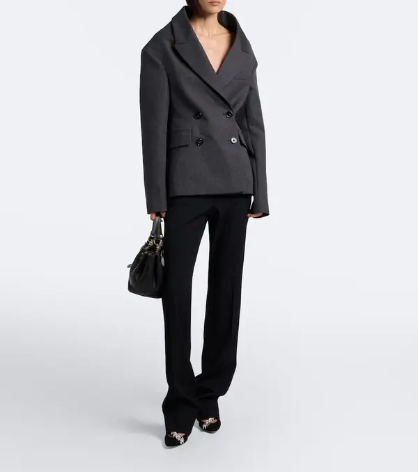 Balenciaga Wool Twill Slim Pants