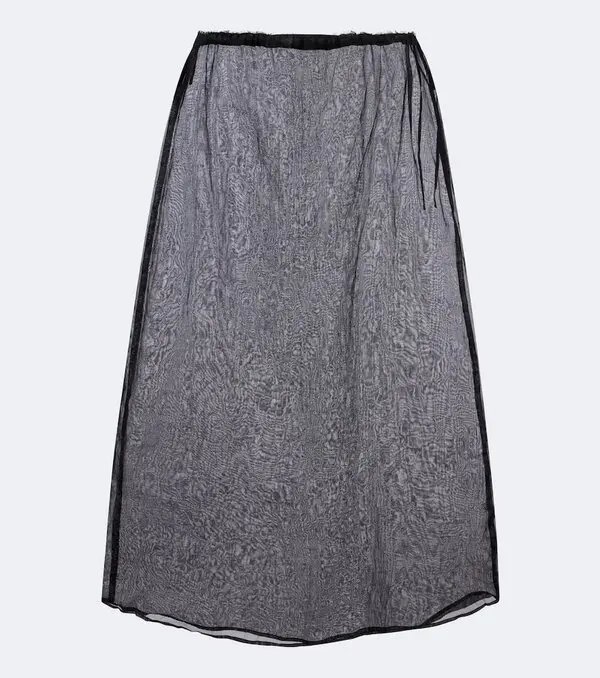 Prada Cotton Organdy Midi Skirt
