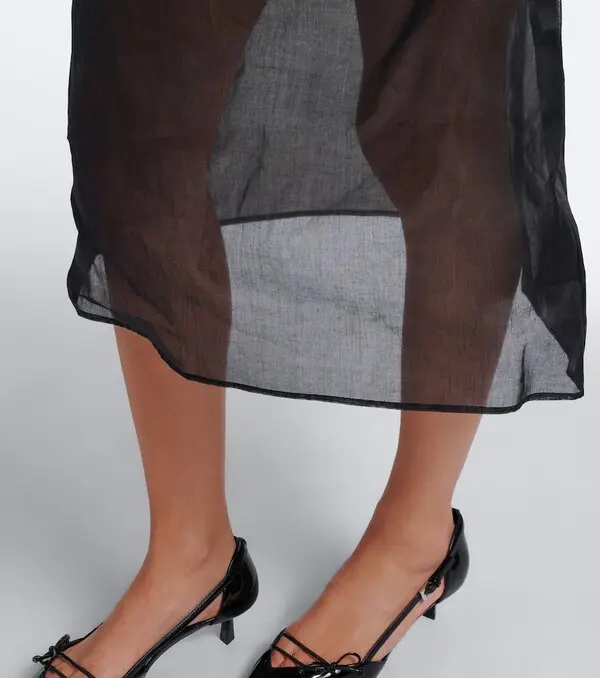 Prada Cotton Organdy Midi Skirt