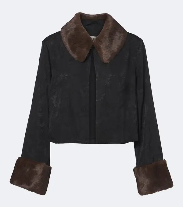 Rixo Luanne Jacquard Cropped Jacket