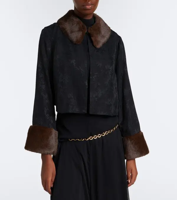 Rixo Luanne Jacquard Cropped Jacket