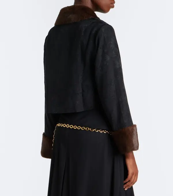 Rixo Luanne Jacquard Cropped Jacket